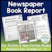 Newspaper Book Report Template | Fiction & Nonfiction Printable Book ...