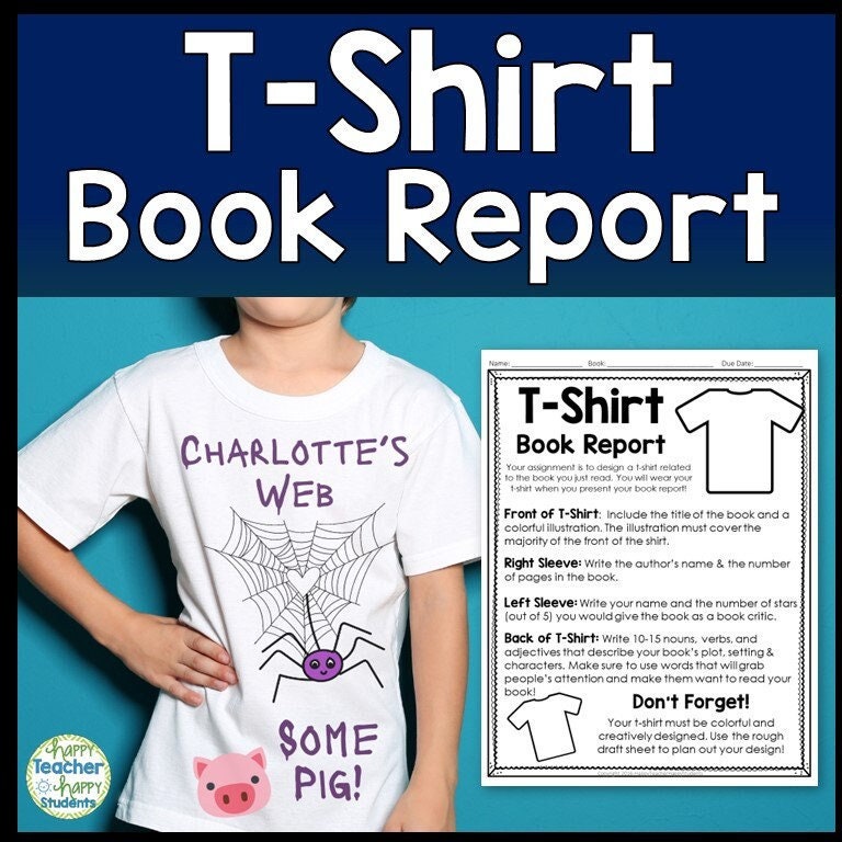 T-shirt Book Report Template | Students Decorate a T Shirt Based on a ...