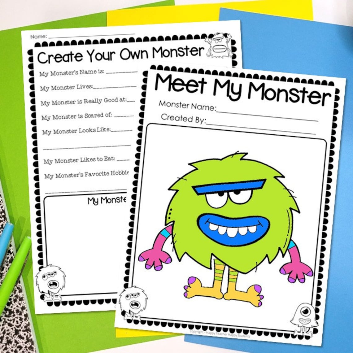 Create Your Own Monster Writing Activity | Create a Monster Worksheet ...