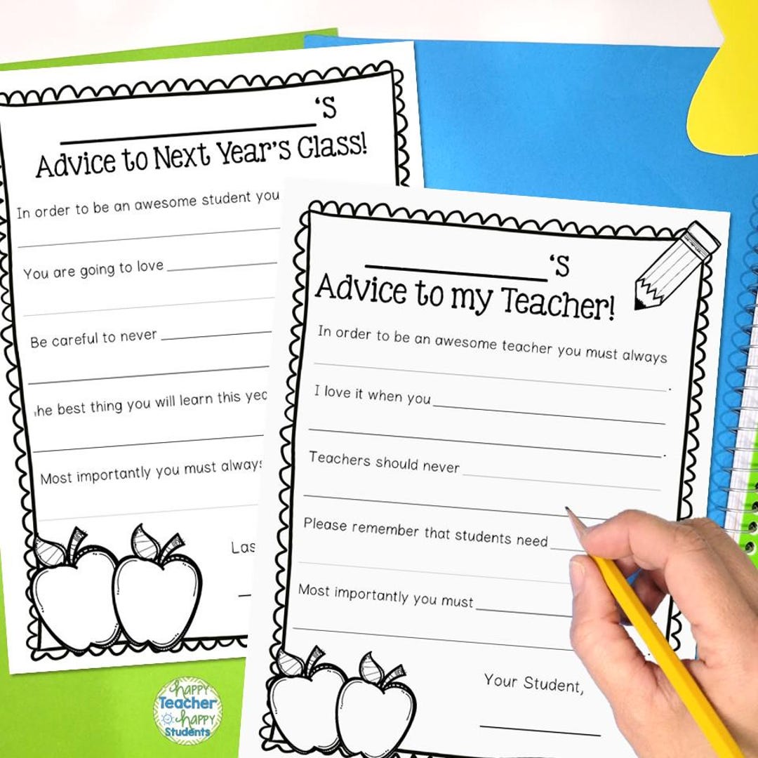 End of Year Advice Letters: Advice for Teacher & Advice for Student ...