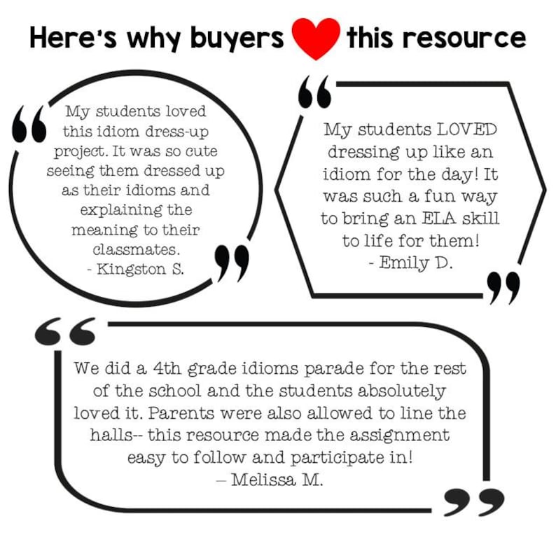 Idiom Dress-up Day Activity Kit: Figurative Language Parade (digital ...