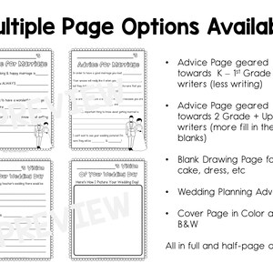 Childrens Advice for Marriage, Wedding Advice Book, Weddings Kids Table ...