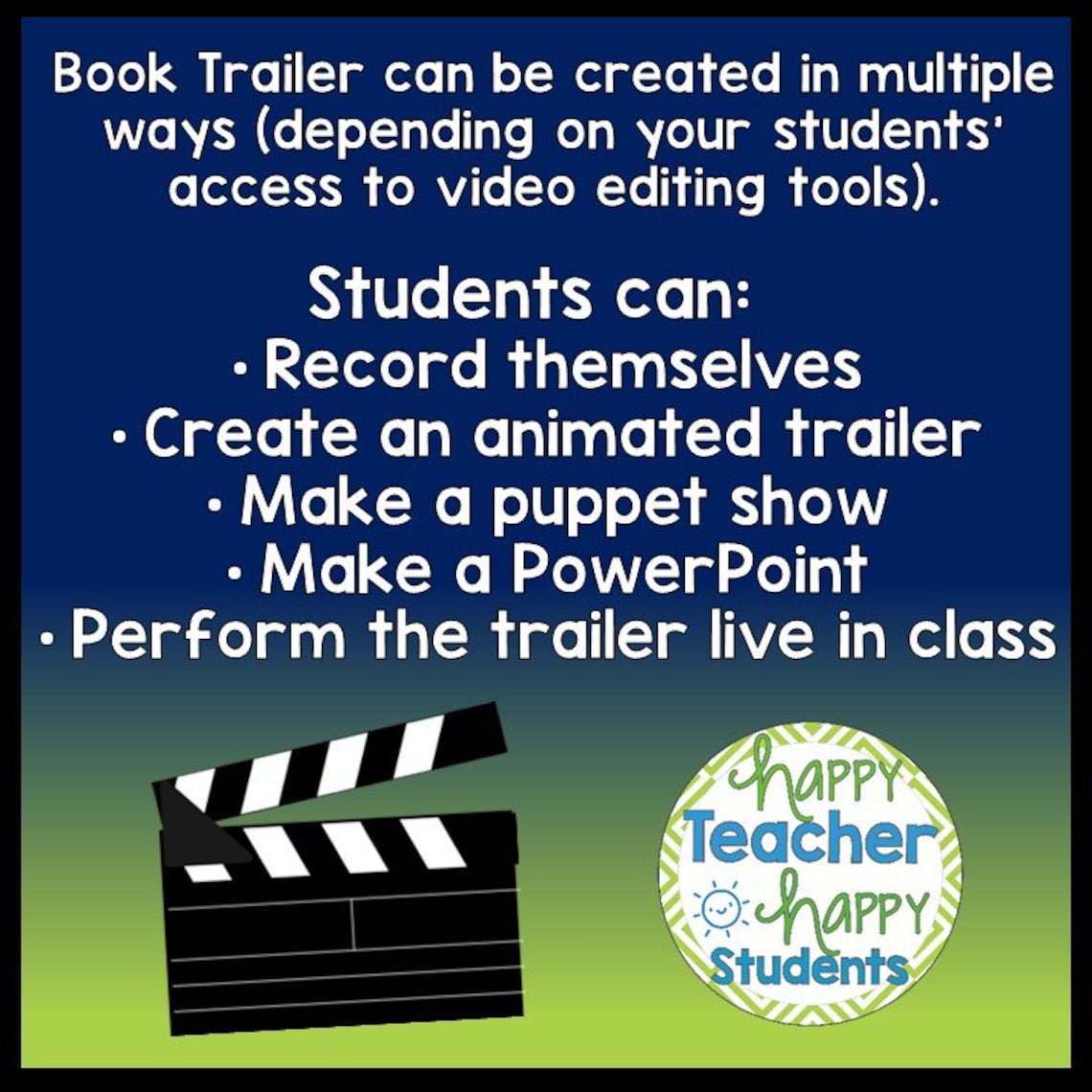 Book Trailer Book Report | Book Trailer Project | Make Video or Skit ...