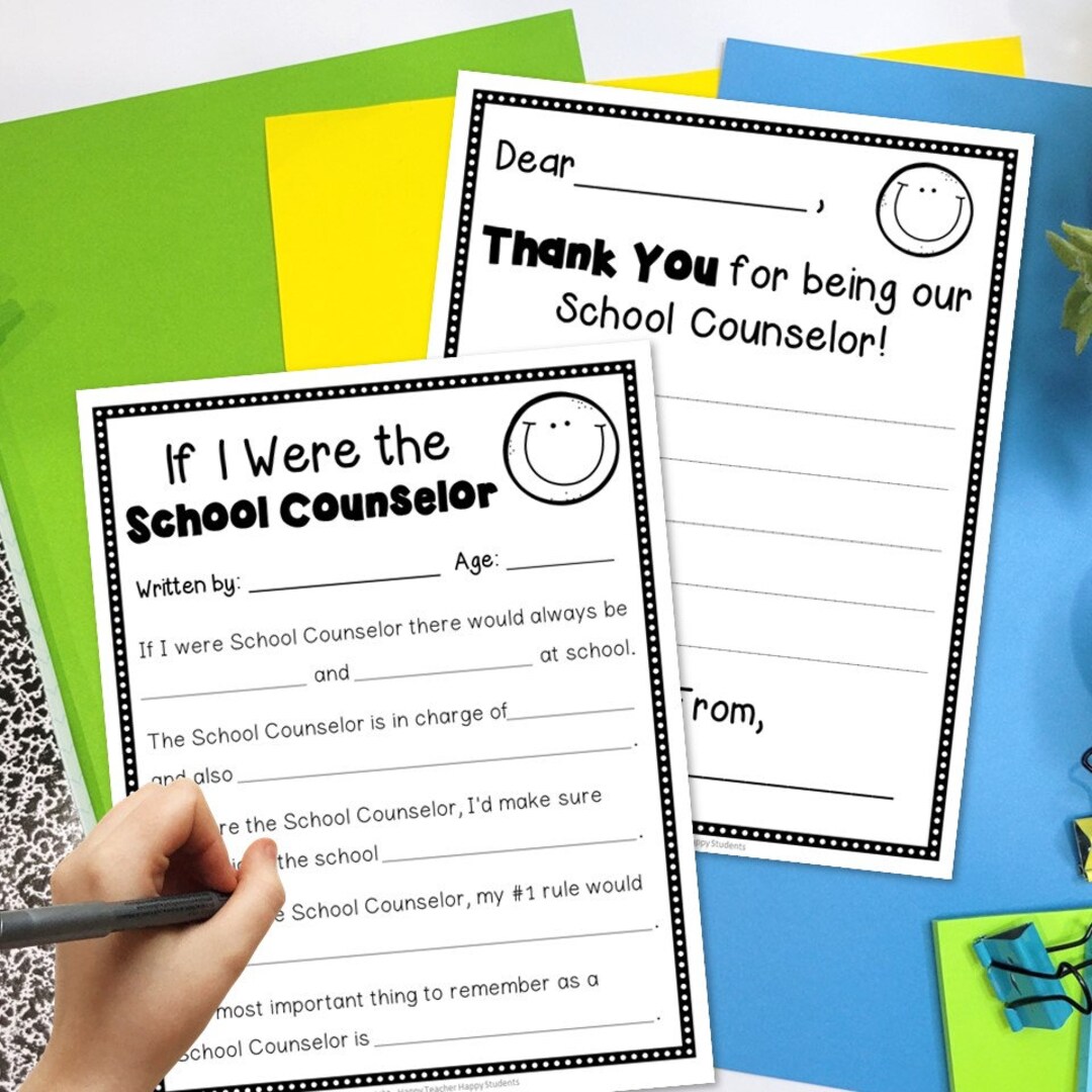Thank You Card for Guidance Counselor | School Counselor Thank You Note ...