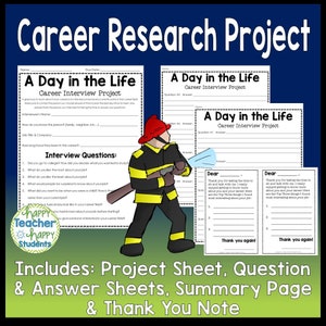 Career Day Interview Project: Career Exploration Activity (digital ...