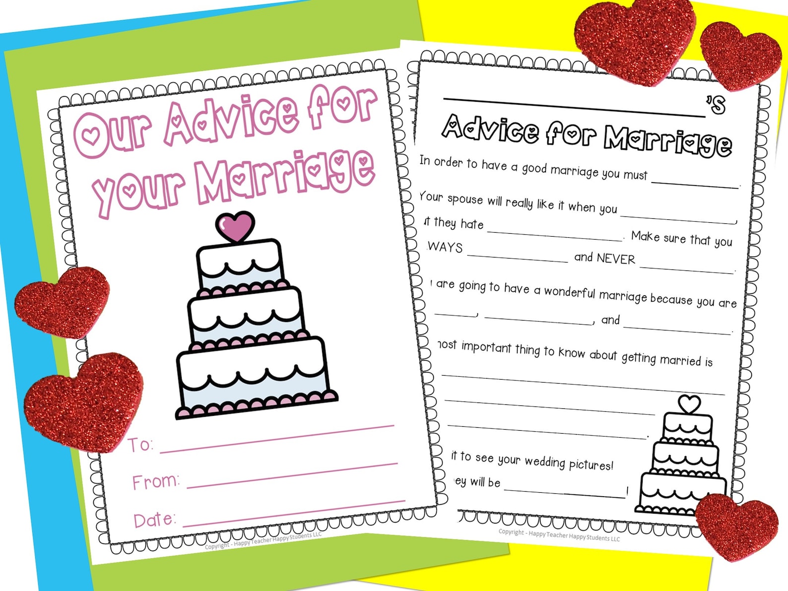 Childrens Advice for Marriage, Wedding Advice Book, Weddings Kids Table ...