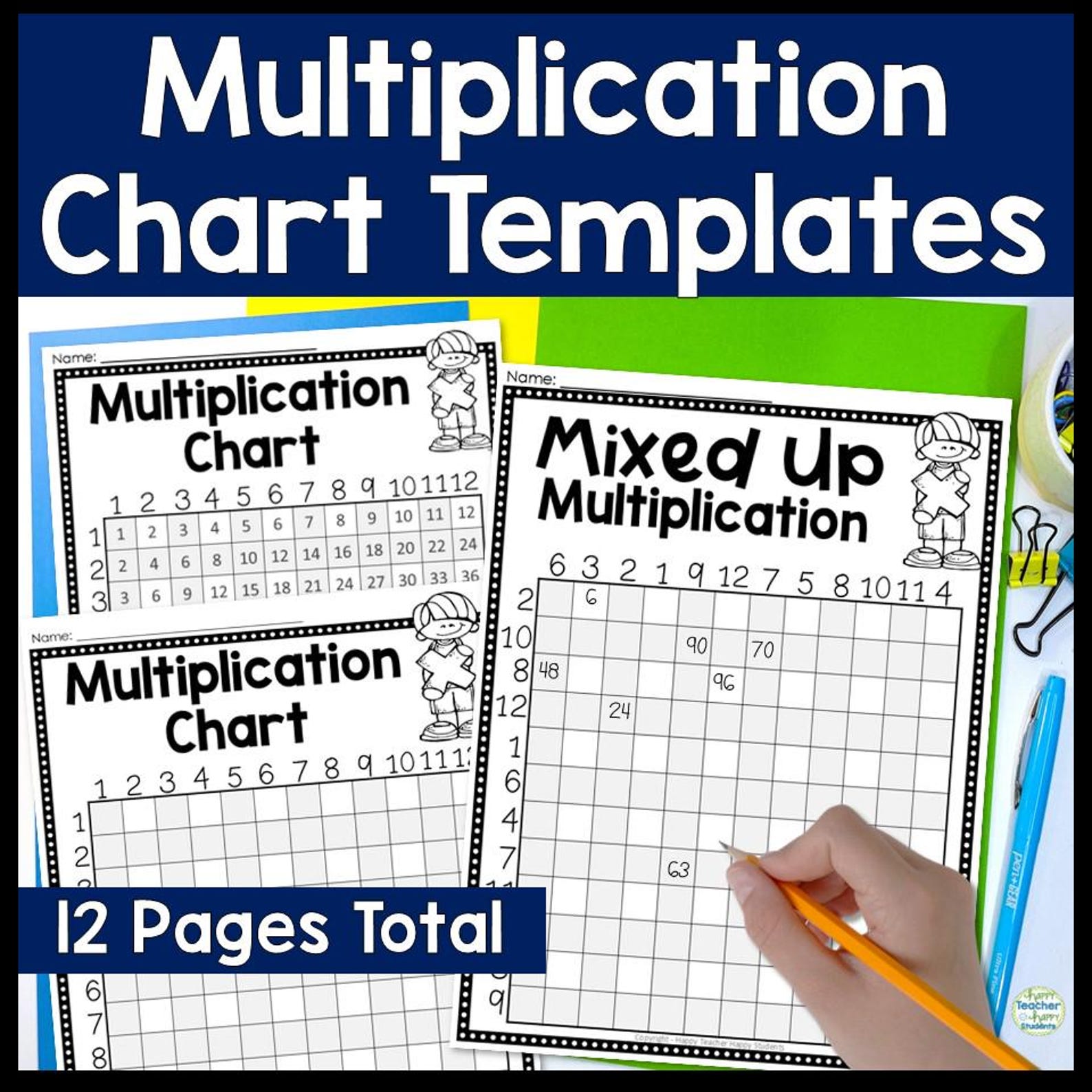 Multiplication Charts 1 Thru 12 Blank Multiplication Chart Template for ...