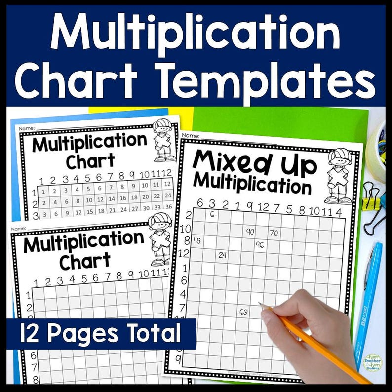 Multiplication Charts 1 Thru 12 Blank Multiplication Chart Template for ...