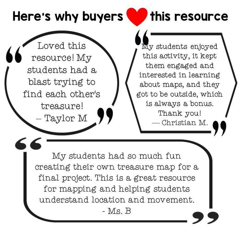 Treasure Map and Treasure Hunt Cardinal Intermediate Directions ...