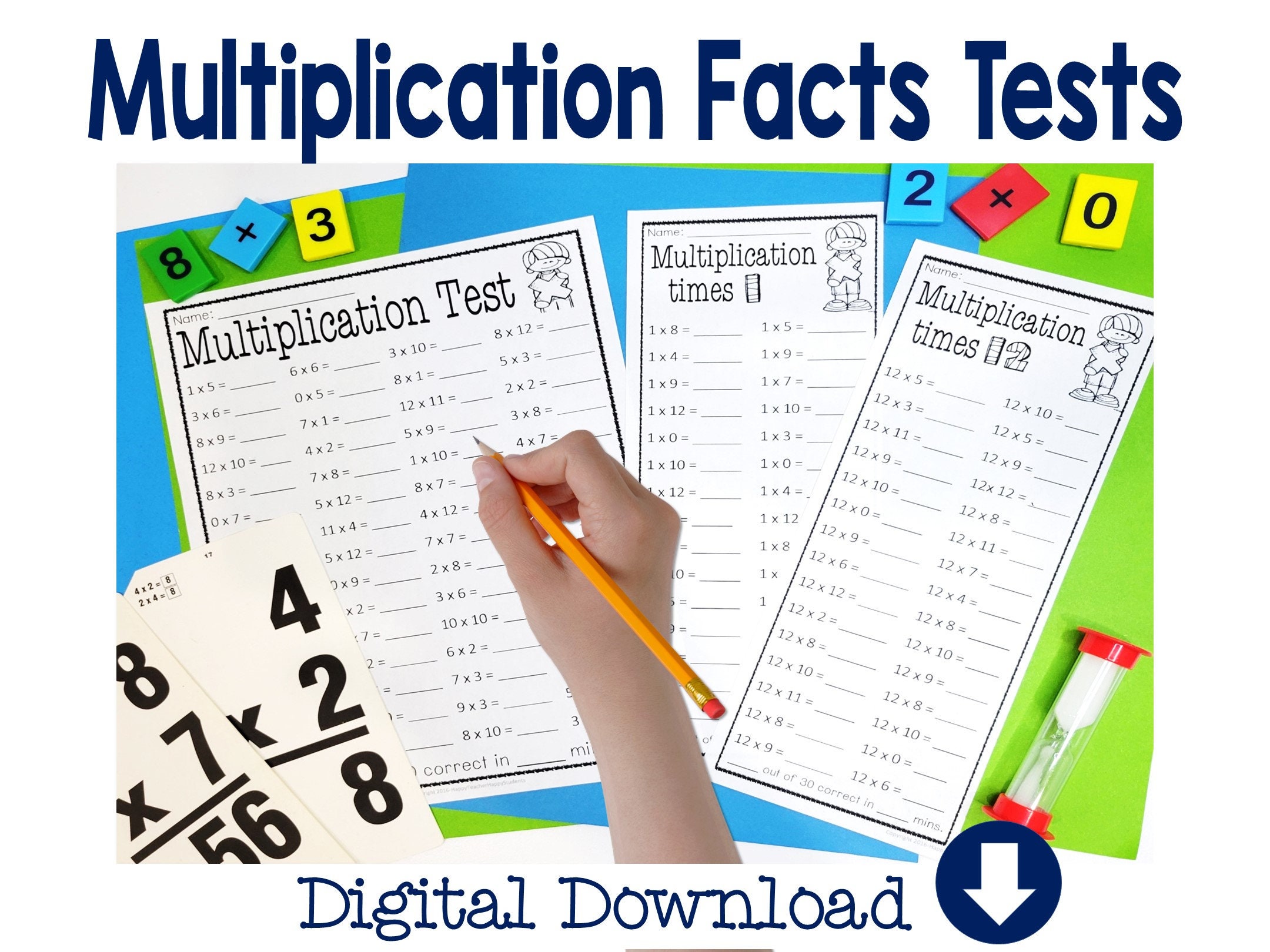 Multiplication Facts Timed Tests 1 Thru 12, Multiplication Timed Tests ...