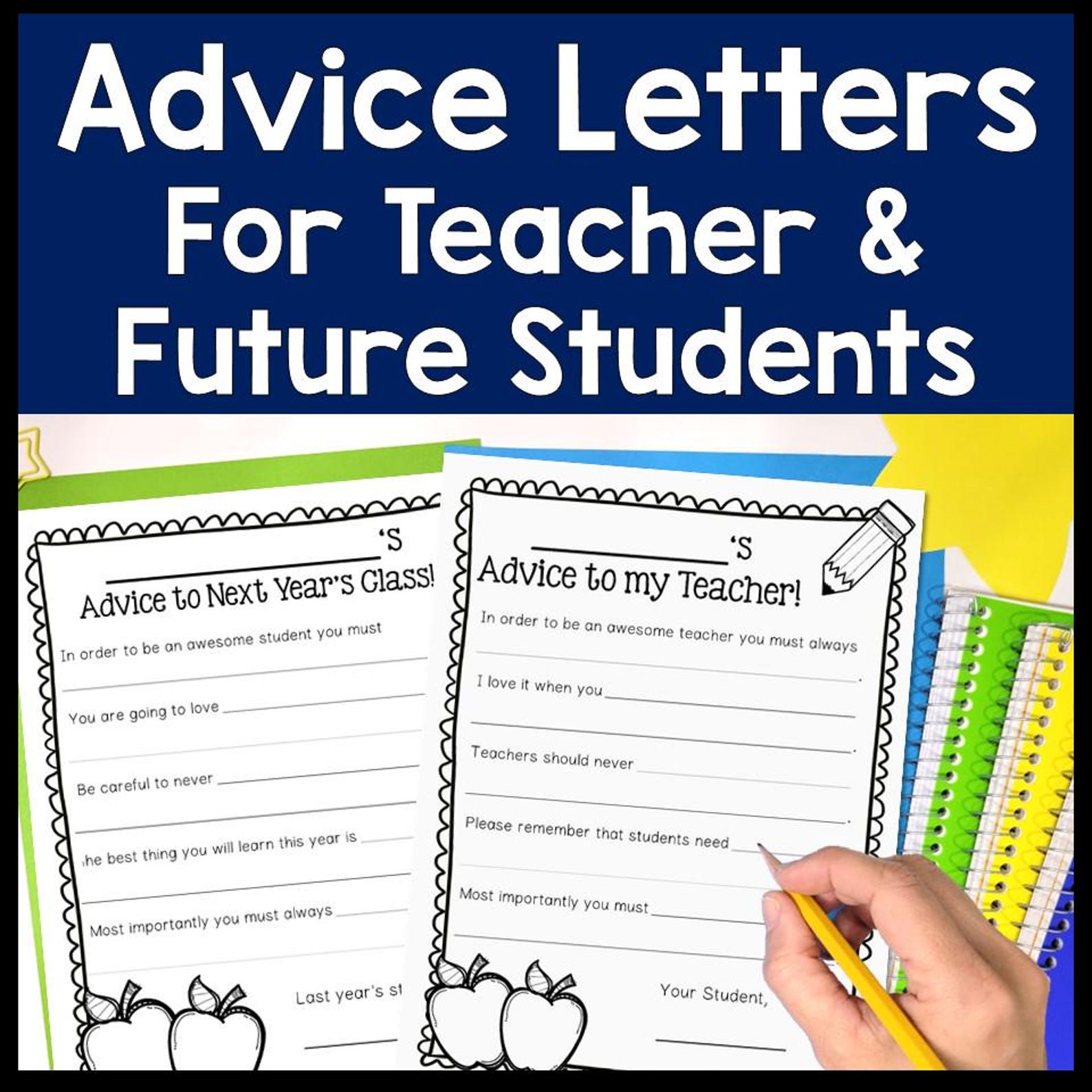 End of Year Advice Letters: Advice for Teacher & Advice for Student ...