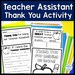 Teacher Assistant Thank You Card: Teacher Appreciation Week Writing ...