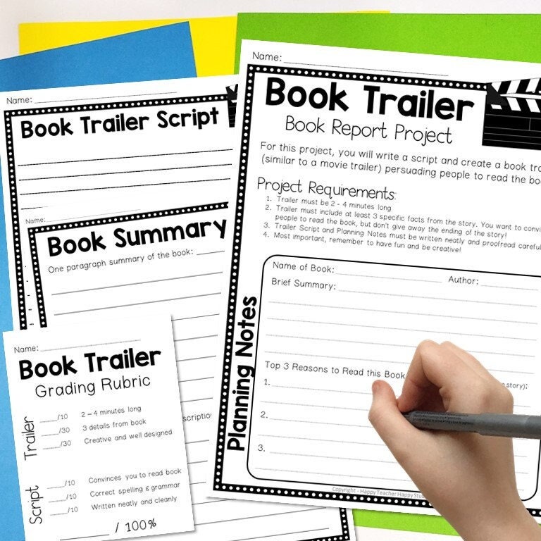 Book Trailer Book Report Book Trailer Project Make Video or Skit ...