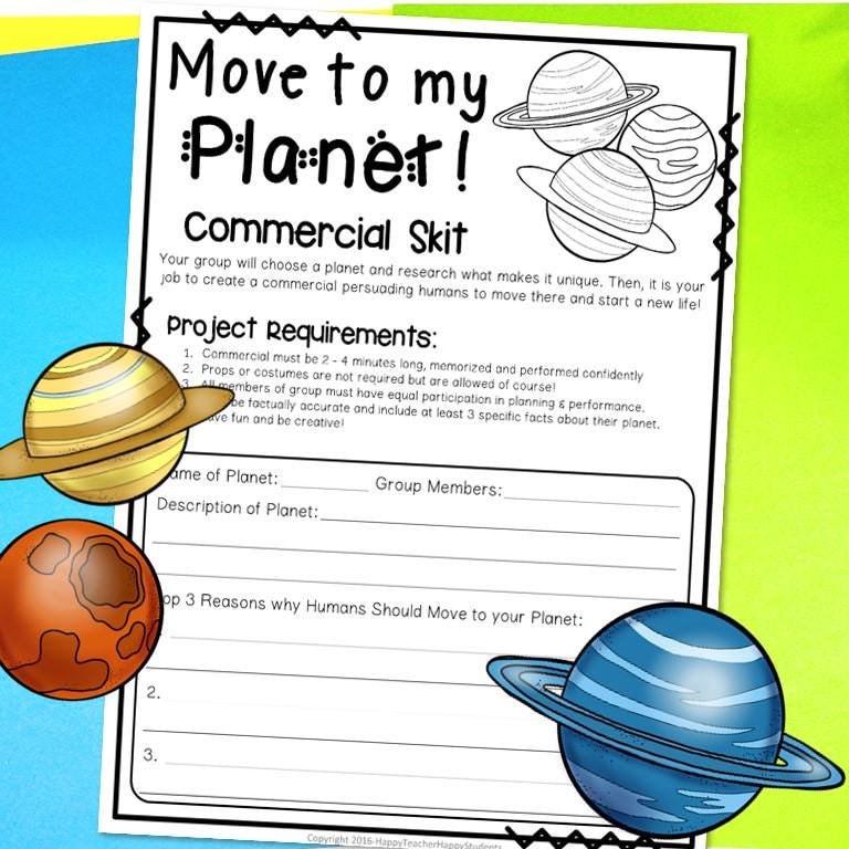 Planet Research Project | Research a Planet & Convince People to Move ...
