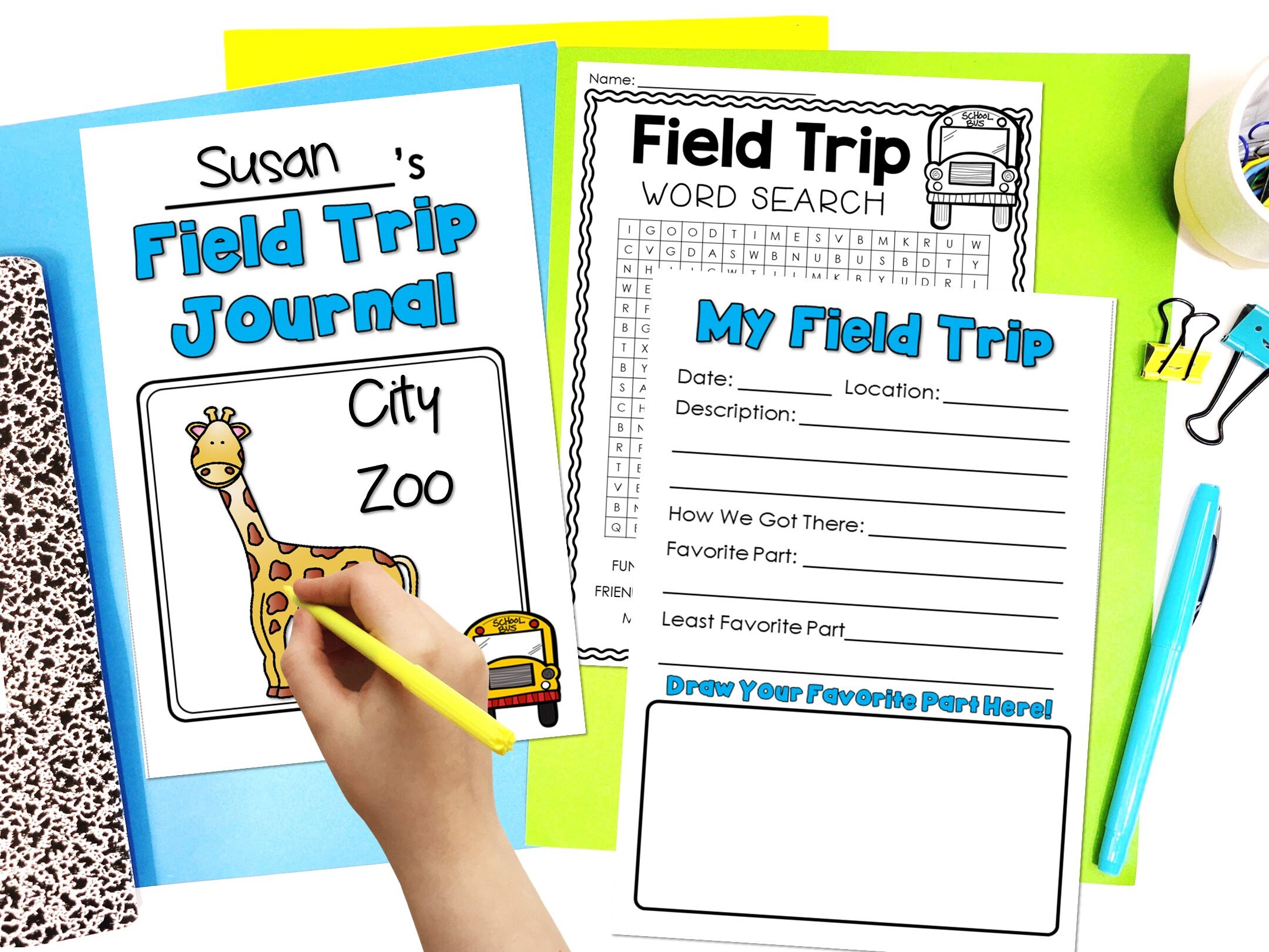 Printable Field Trip Journal, Field Trip Worksheet, Field Trip Word ...