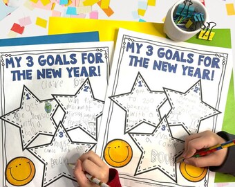 2025 New Years Kids Activities, SMART Goal Setting Lessons for ...