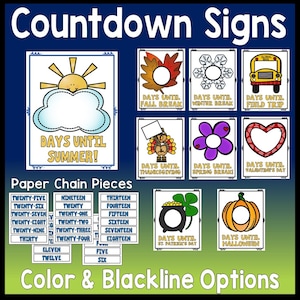 Summer Countdown Sign With Paper Chain, Countdown to Summer Activity ...