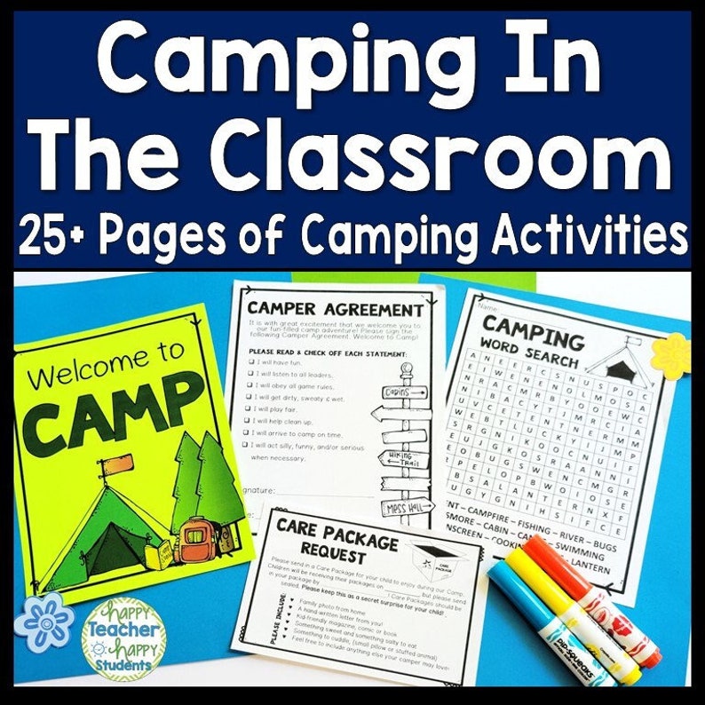 Camping in the Classroom: 25+ Pages Camp Activities (digital Download ...