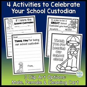 Custodian Appreciation Day Printable Thank You Card for School ...