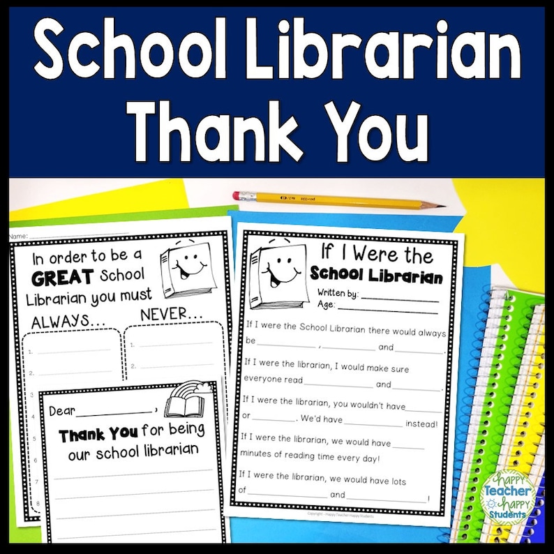 School Librarian Thank You Media Specialist Thank You Thank You for ...