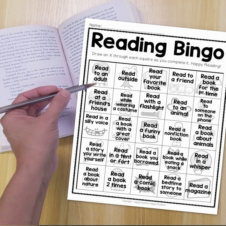Reading Bingo Choice Board for Kids: Printable Reading Log & Summary ...