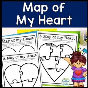 Heart Map Activity: Write & Draw a Map of Your Heart Template (digital ...