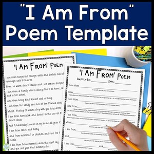 I Am From Poem Template: Biography Poetry for Kids (PDF) - Etsy