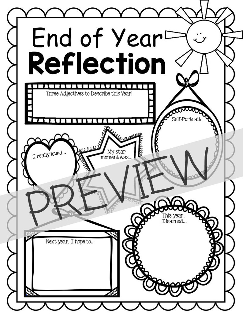 End of Year Student Reflection Activity: School Memory Scrapbook ...