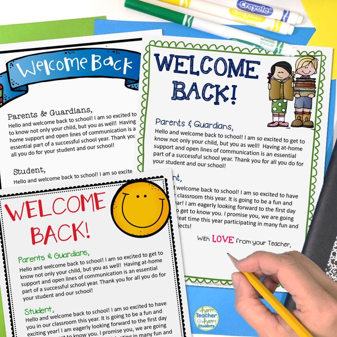 EDITABLE Welcome Back to School Letter for Parents and Students | 3 ...