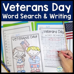 Veterans Day Activities Bundle | Letter Writing, Veterans Day Word ...