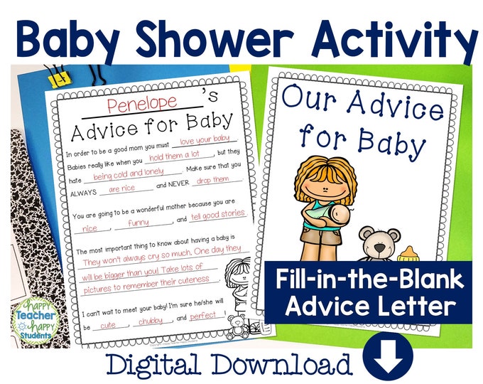 Baby Advice for My Teacher Printable, Baby Advice Book, Pregnant ...