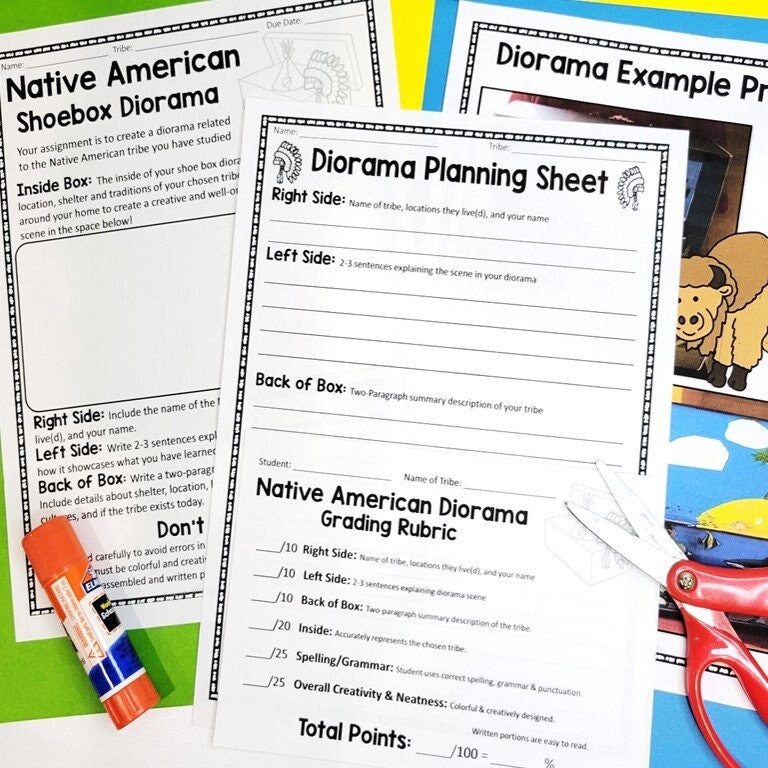 Native American Diorama Project | Native American Project | Use With ...