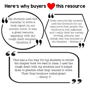 Brochure Book Report Template, Trifold Book Report for Kids, Printable ...