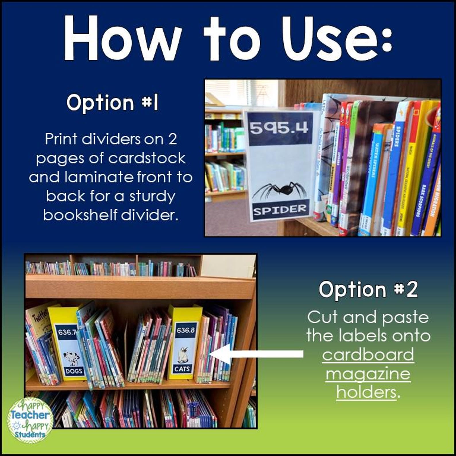 Nonfiction AND Fiction Library Shelf Dividers, Classroom Library Shelf ...