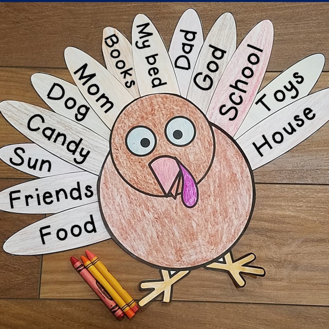 Thankful Turkey Craft I Am Thankful for Turkey Thankful Turkey Craft ...