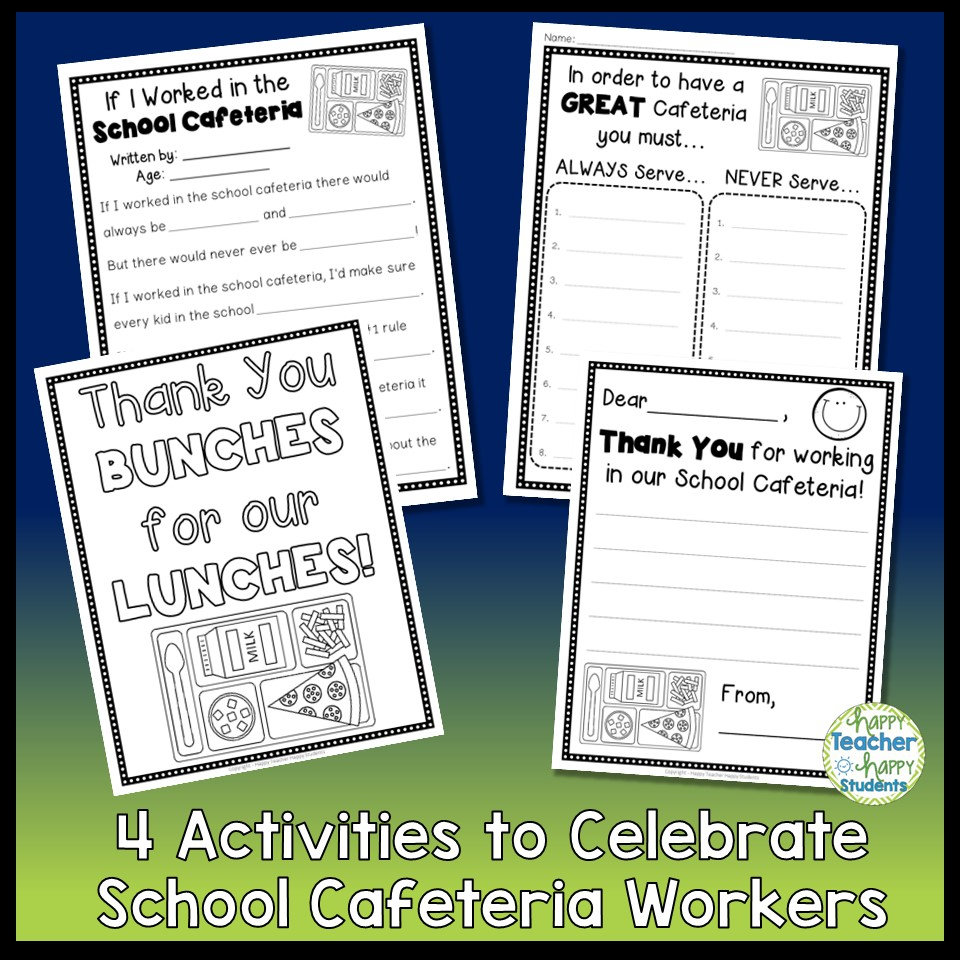Cafeteria Worker Thank You Card: School Lunch Hero Appreciation ...