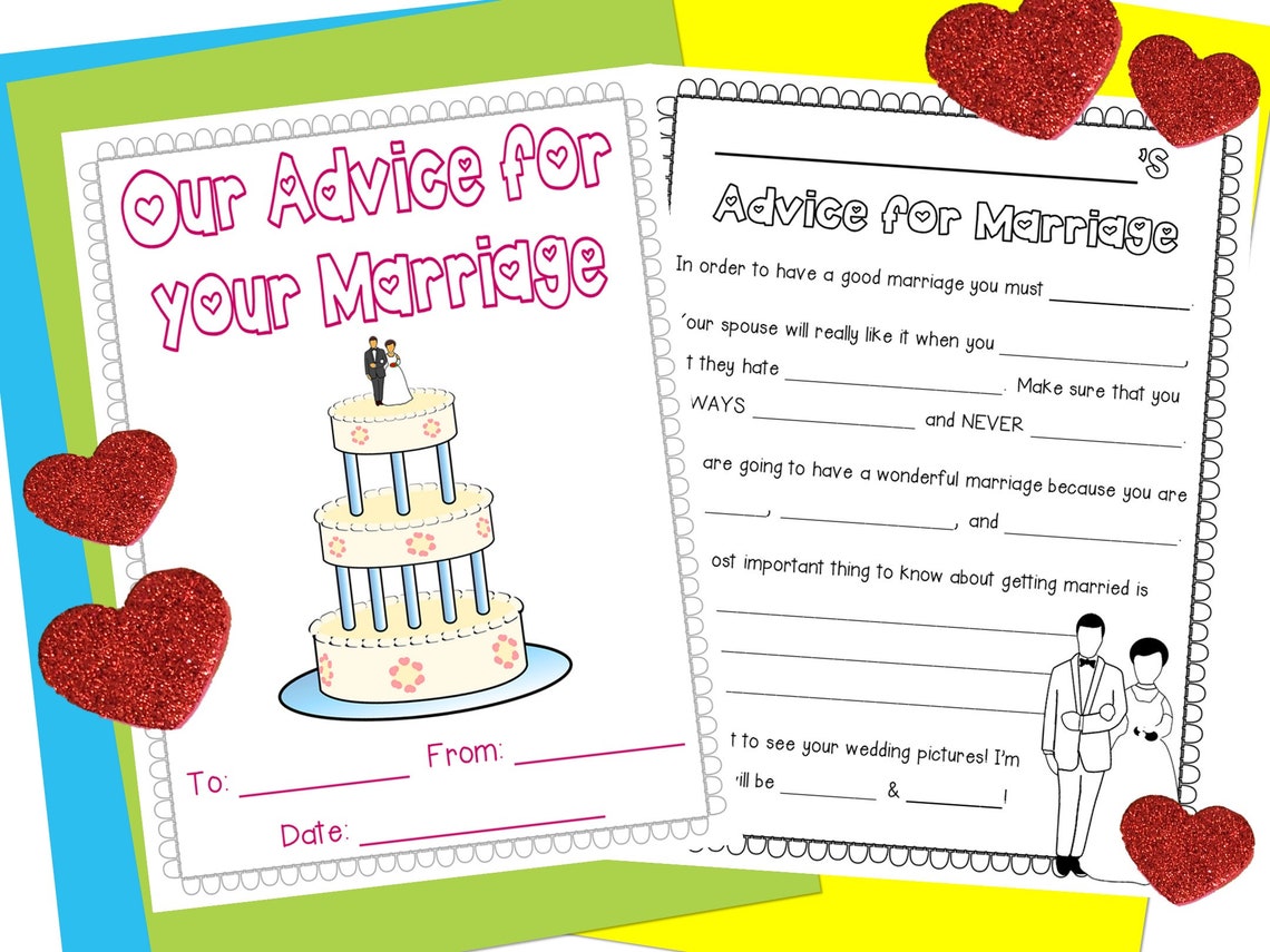 Childrens Advice for Marriage Wedding Advice Book Weddings - Etsy