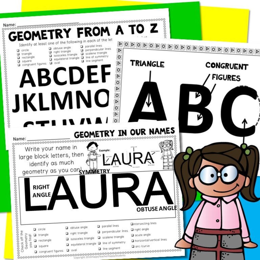 Geometry Activity | Geometry in Your Name = Geometry FUN | Digital ...