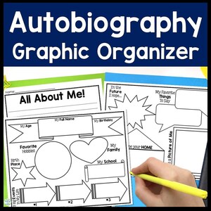 Autobiography Graphic Organizer & Writing Paper, Autobiography Template ...
