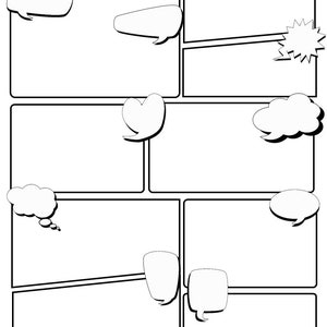 Comic Strip Templates: Blank Comic Book Paper (digital Download) - Etsy