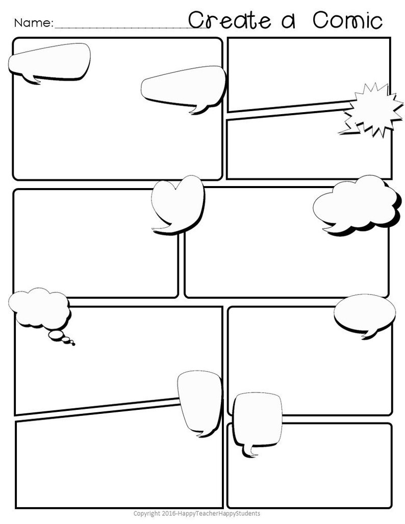 Comic Strip Templates | Comic Book Paper or Graphic Novel Paper ...