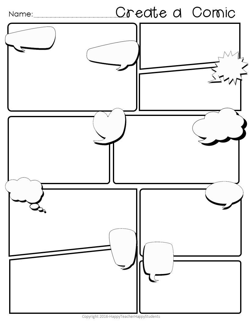 Comic Strip Templates | Comic Book Paper or Graphic Novel Paper ...
