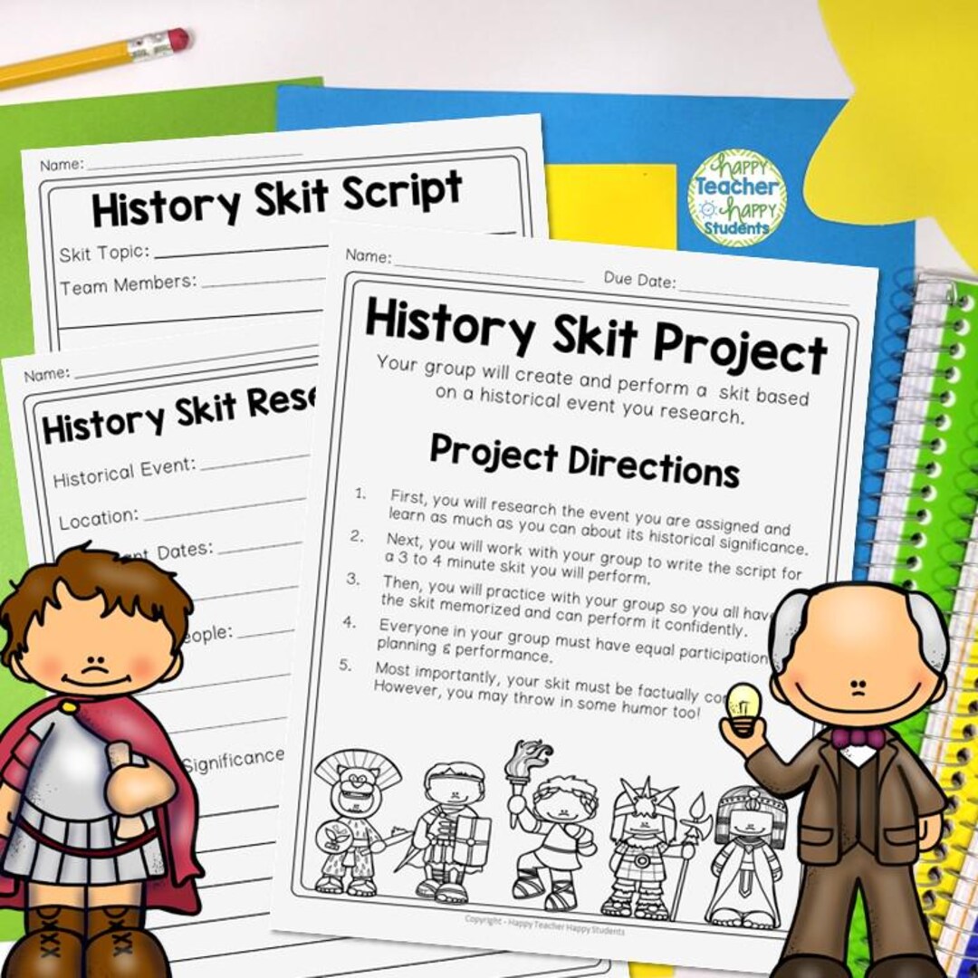History Research Project | Write & Perform History Skits | Perfect for ...