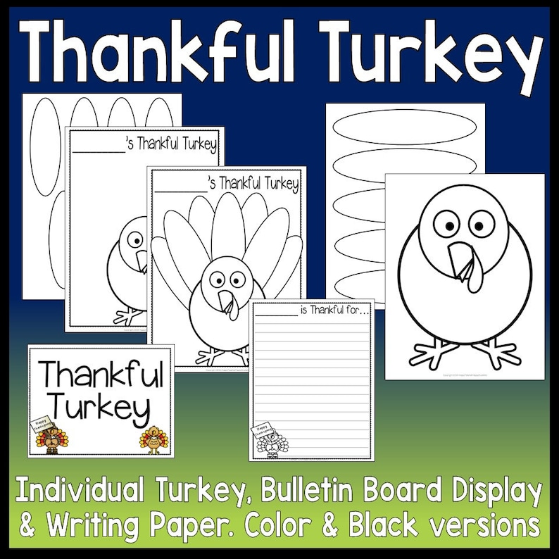 Thankful Turkey Craft I Am Thankful for Turkey Thankful Turkey Craft ...