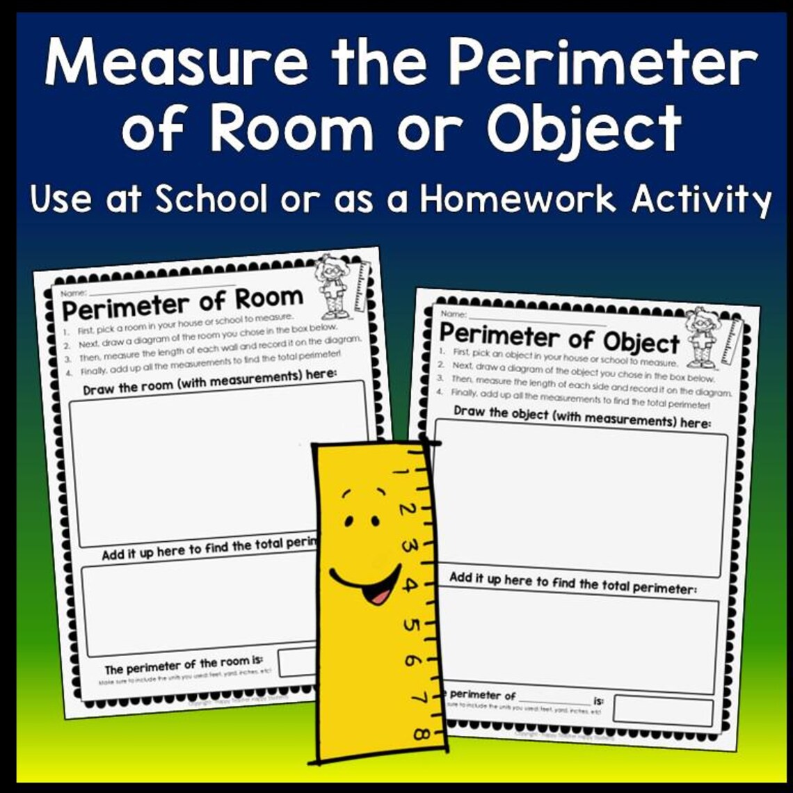 Perimeter Activity | Measure a Room or Object | Find the Perimeter of a ...