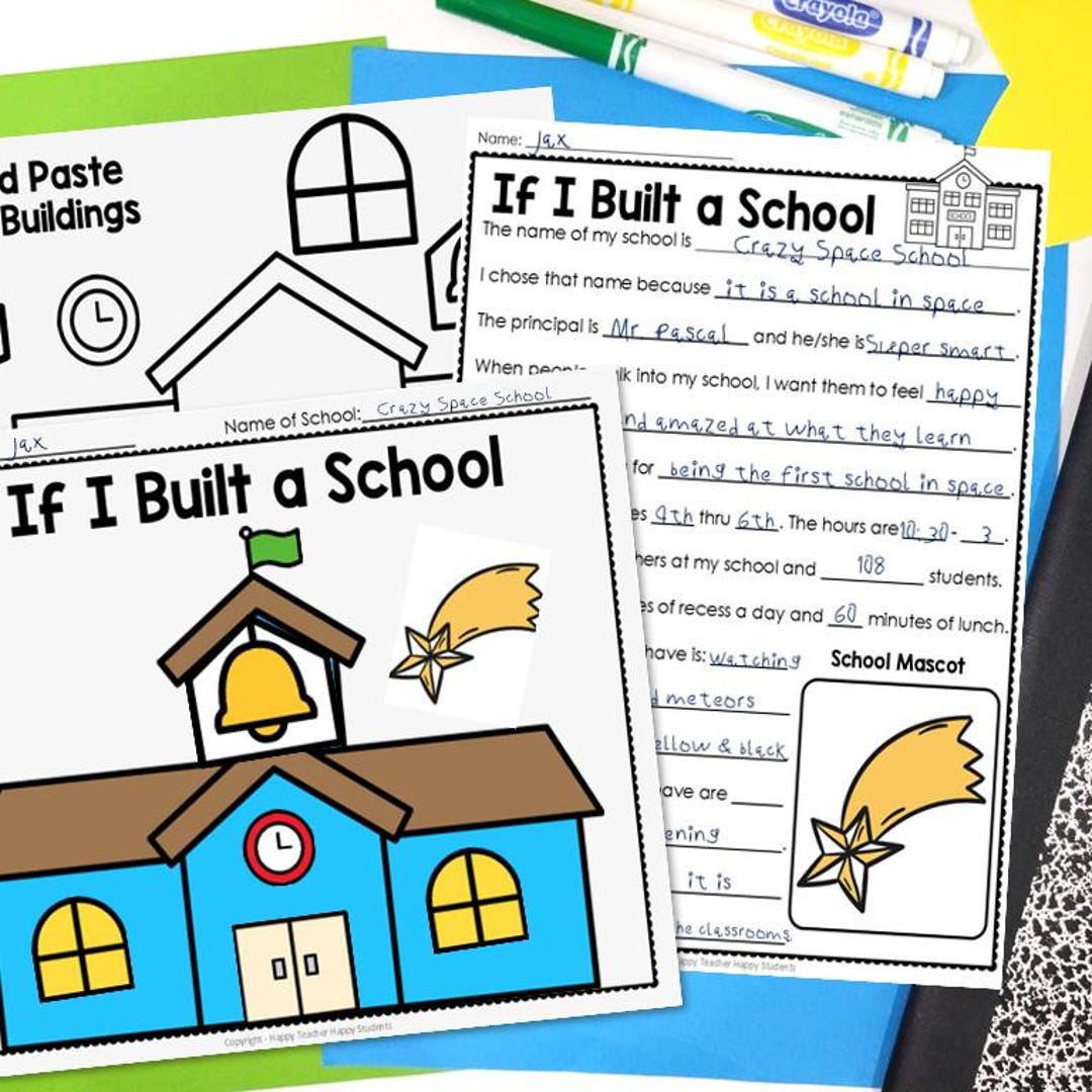 Design Your Own School Activity, Writing & Art Prompt, If I Built a ...