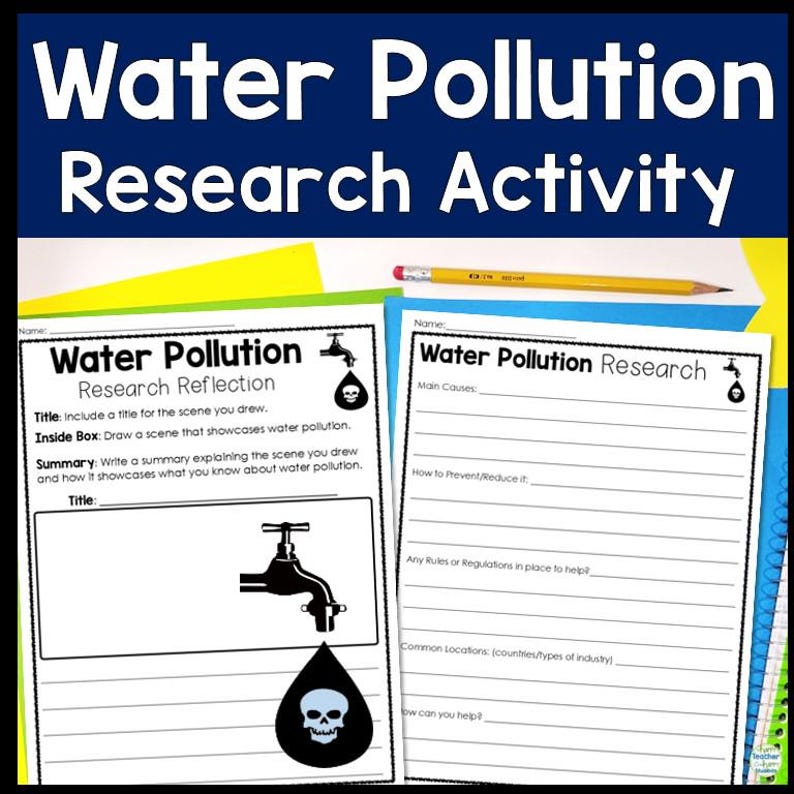 Water Pollution Research Activity for Kids | Research Water Pollution ...