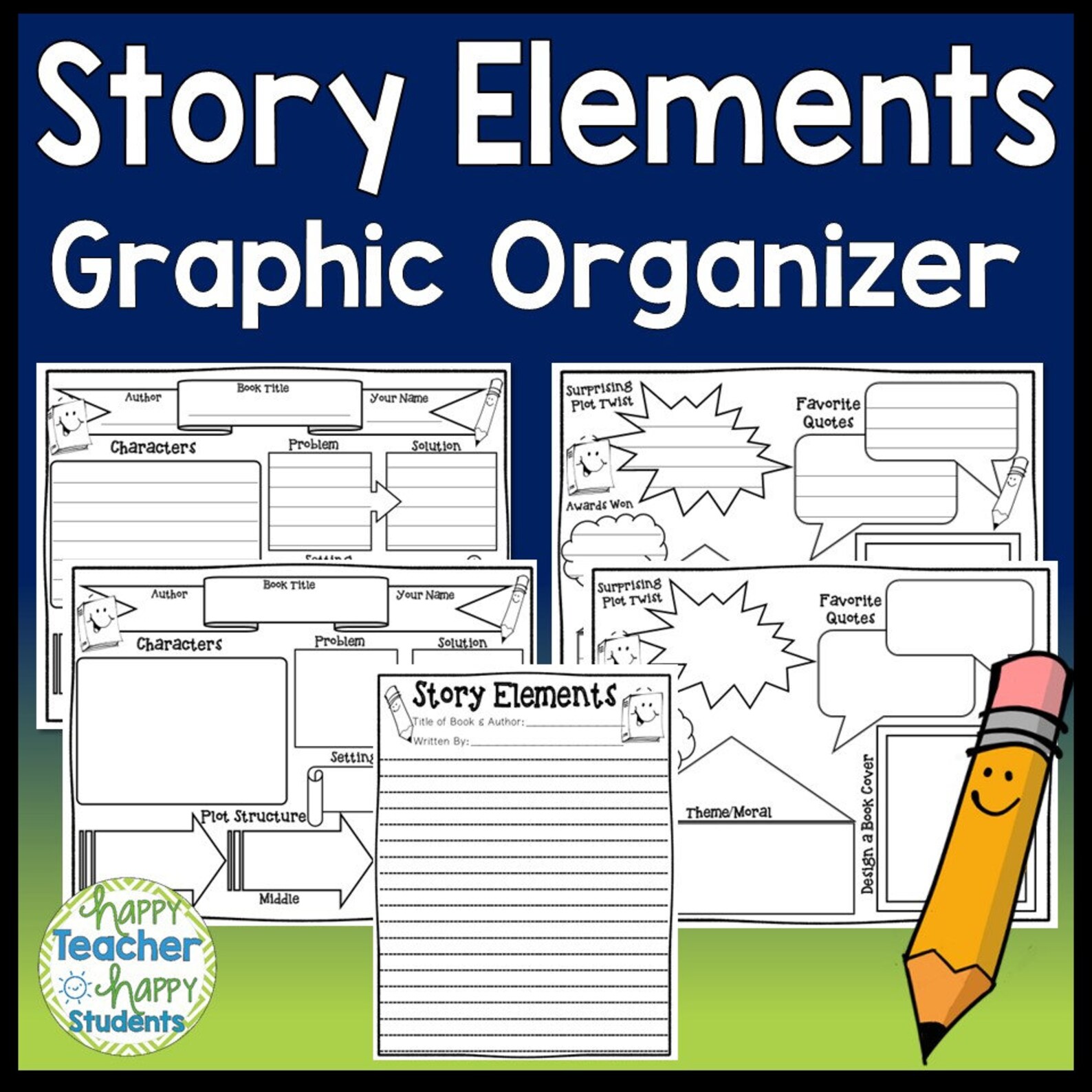 2 Page Story Elements Poster Story Elements Worksheet Story Elements ...