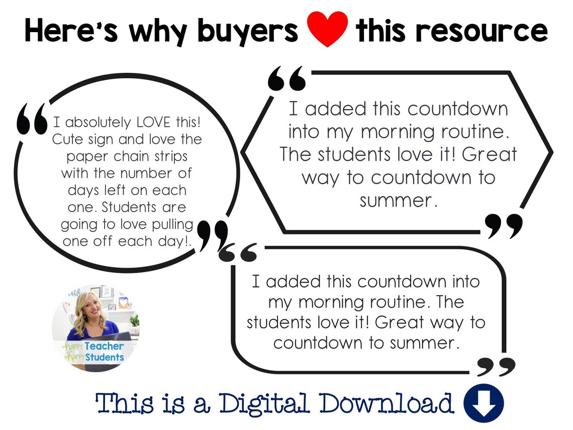 Summer Countdown Sign With Paper Chain, Countdown to Summer Activity ...