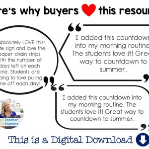 Summer Countdown Sign With Paper Chain: Last 30 Days of School - Etsy